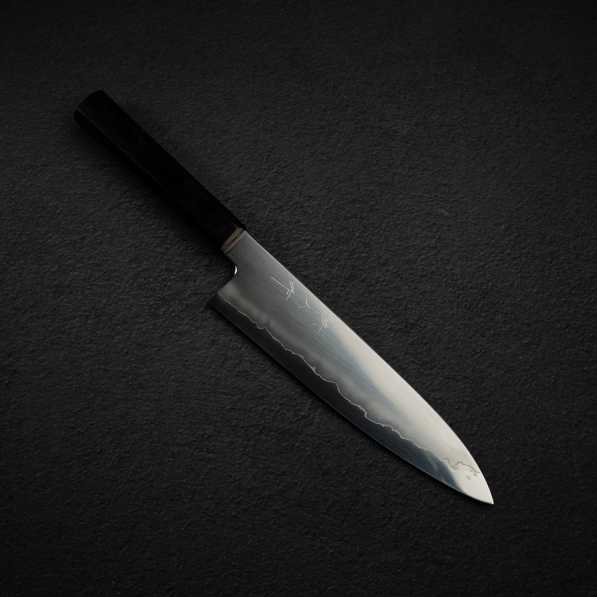Tetsujin Ginsan Ukiba Gyuto 210mm Ebony Handle – Knives and Stones