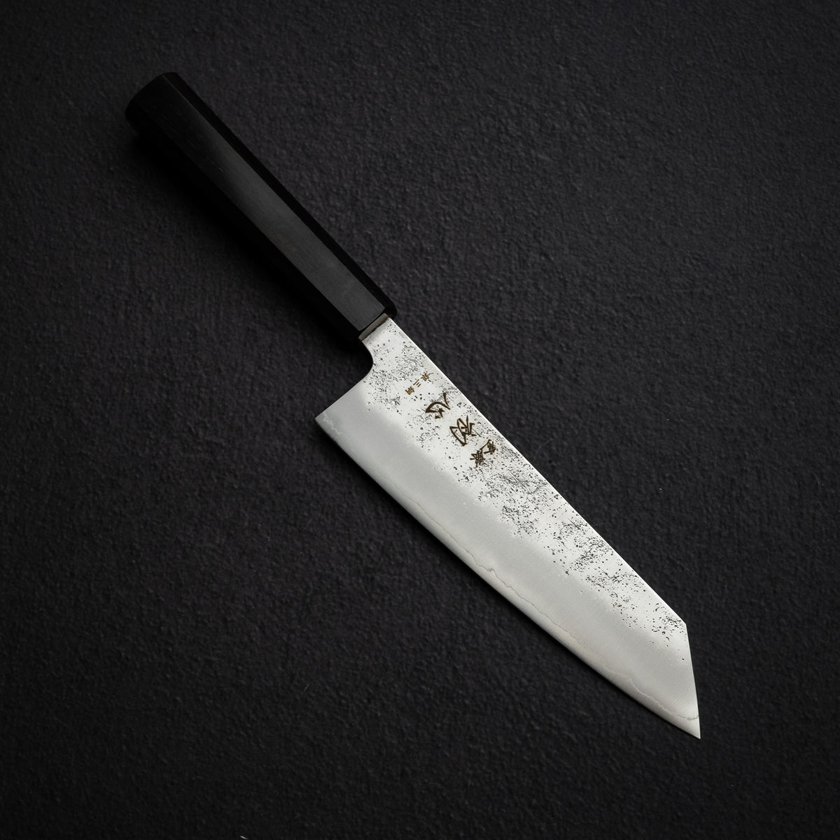 Hatsukokoro Ginrei Ginsan Bunka 175mm Nashiji Ebony – Knives and Stones