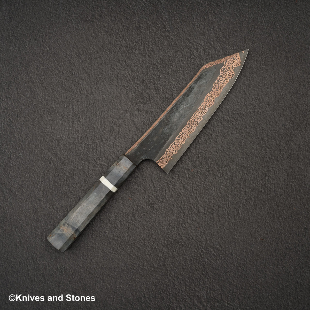 Hatsukokoro x Nigara Yorokobi SLD Copper Damascus Bunka 180mm Birch Ha ...