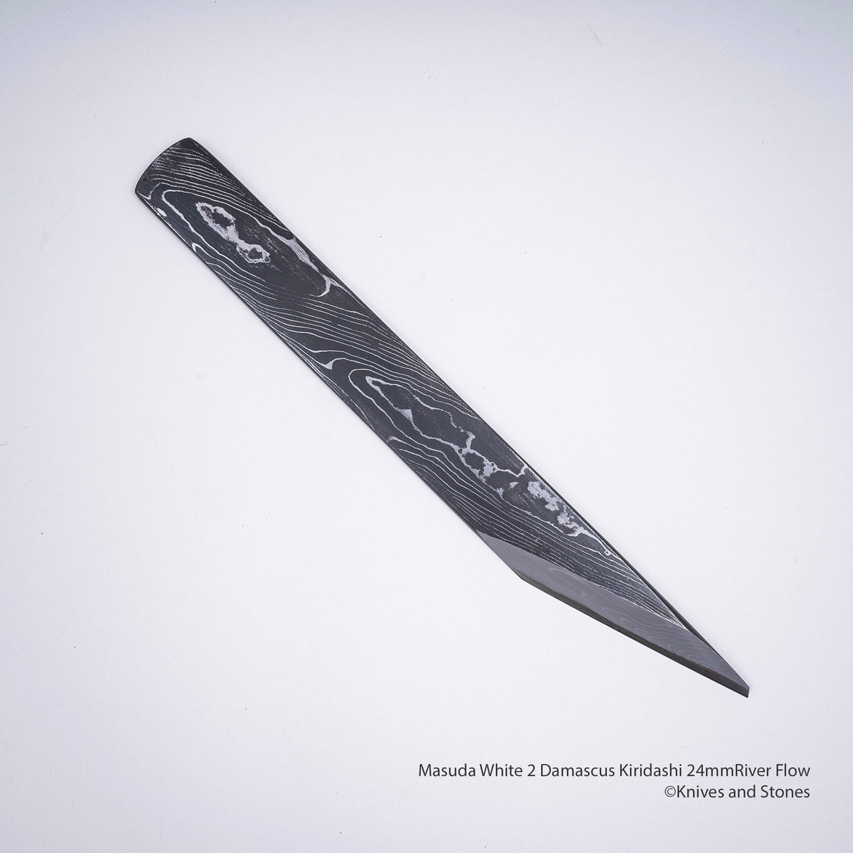 Masuda White 2 River Flow Damascus Kiridashi 24mm – Knives and Stones