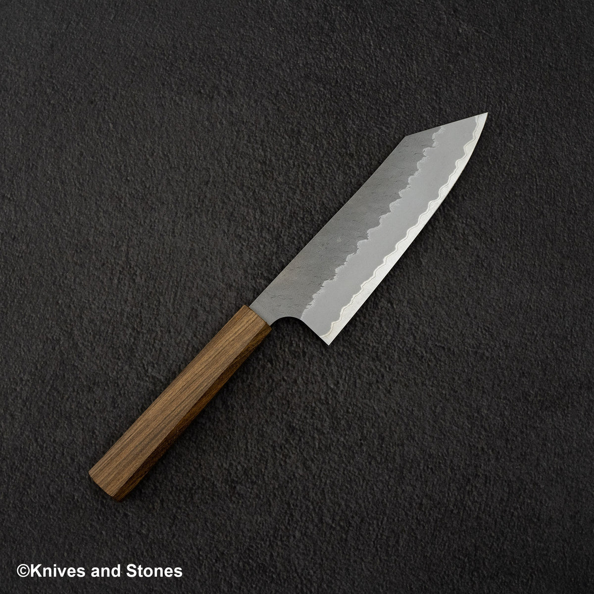 Nigara Aogami (Blue) Super Matt Migaki Tsuchime Finished Bunka 180mm B ...