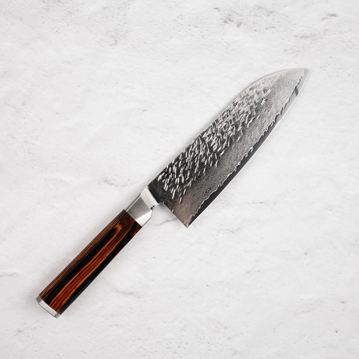 Ono Suzukaze SG2 Tsuchime Damascus Santoku 180mm – Knives and Stones