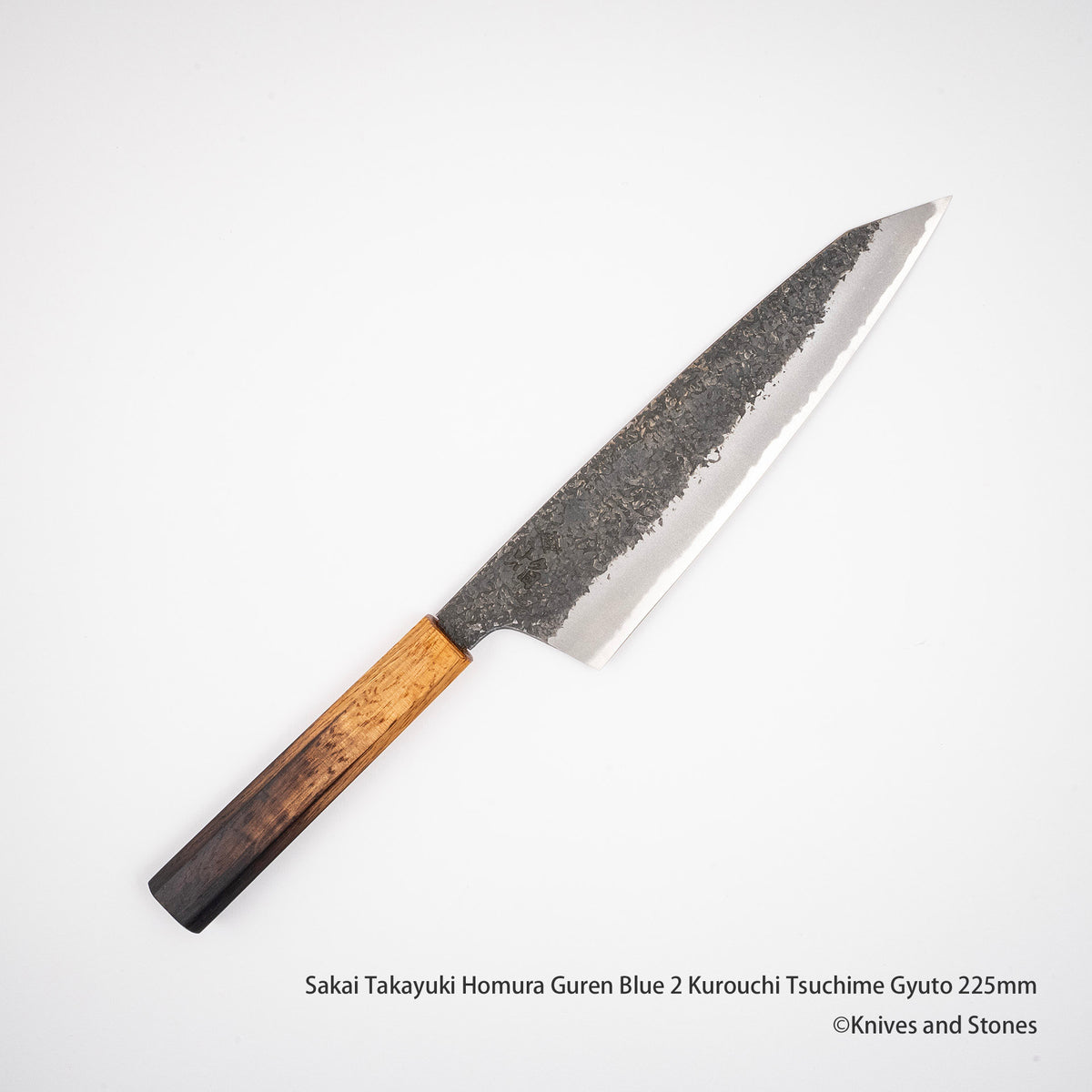 Sakai Takayuki Homura Guren Blue 2 Kurouchi Tsuchime Gyuto 225mm ...